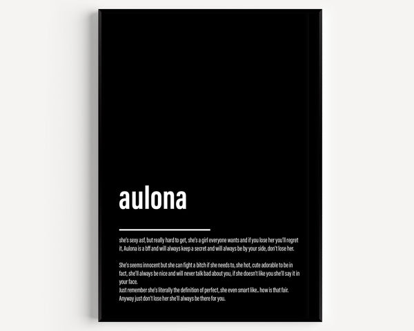 Aulona Definition Print - Magic Posters