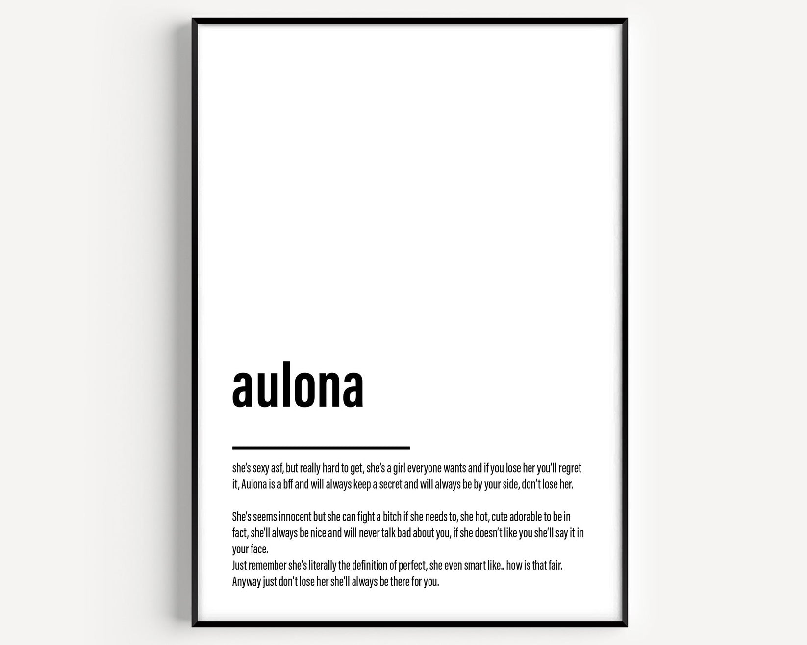 Aulona Definition Print - Magic Posters
