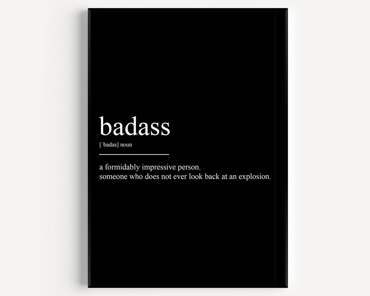Badass Definition Print - Magic Posters