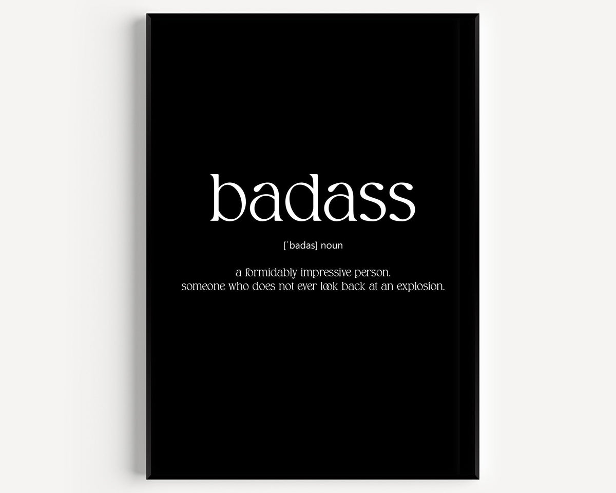 Badass Definition Print - Magic Posters