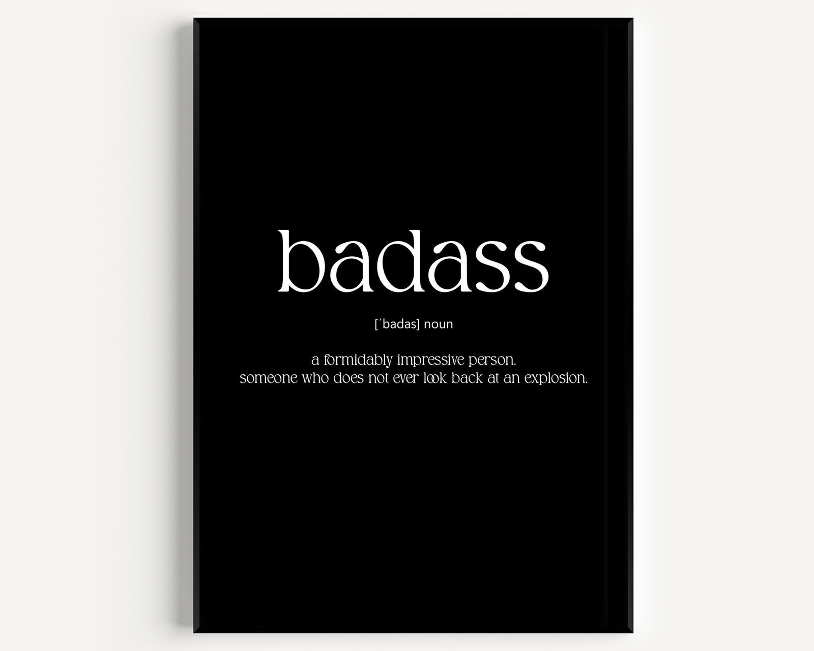 Badass Definition Print - Magic Posters
