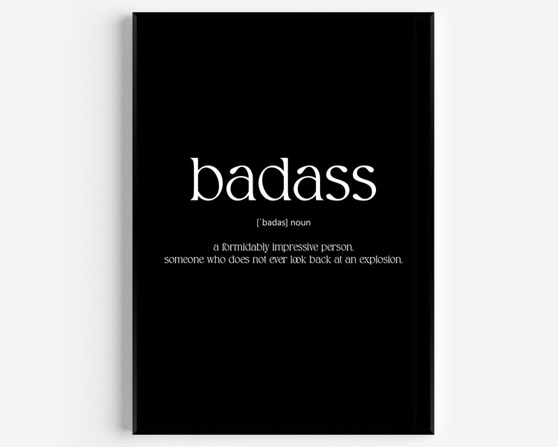 Badass Definition Print - Magic Posters