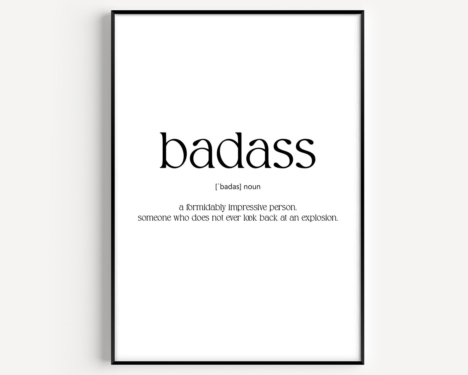 Badass Definition Print - Magic Posters