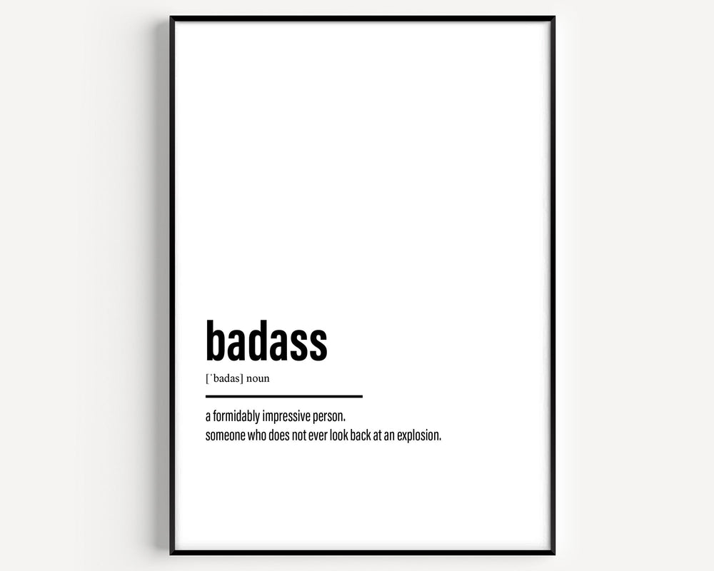 Badass Definition Print - Magic Posters