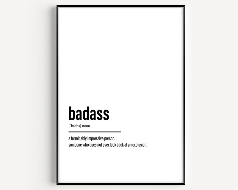 Badass Definition Print - Magic Posters