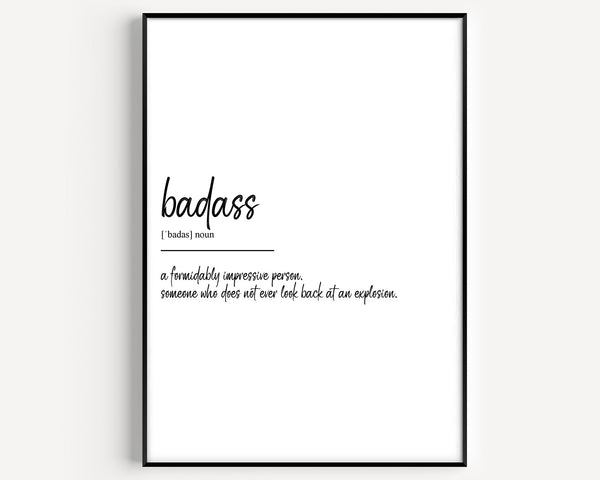 Badass Definition Print - Magic Posters