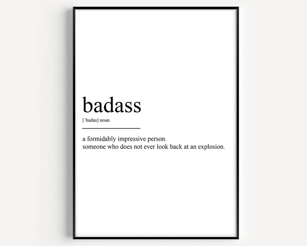 Badass Definition Print - Magic Posters