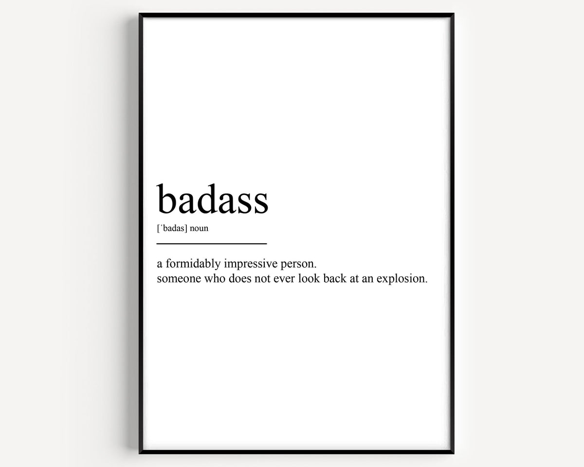 Badass Definition Print - Magic Posters