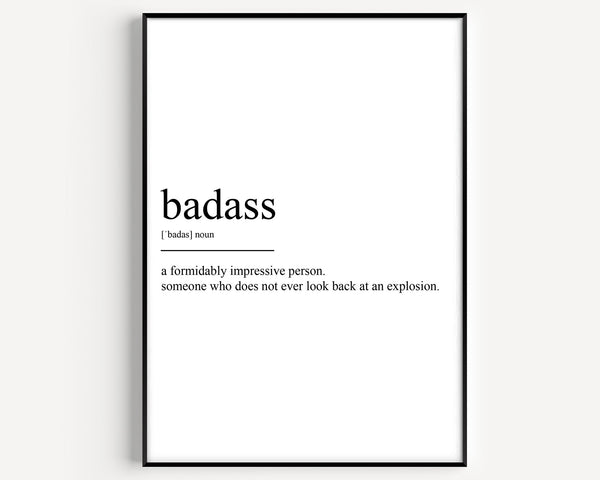 Badass Definition Print - Magic Posters