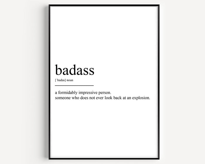 Badass Definition Print - Magic Posters