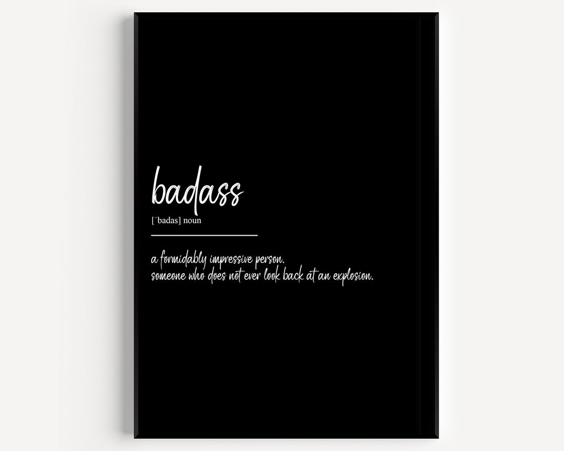 Badass Definition Print - Magic Posters