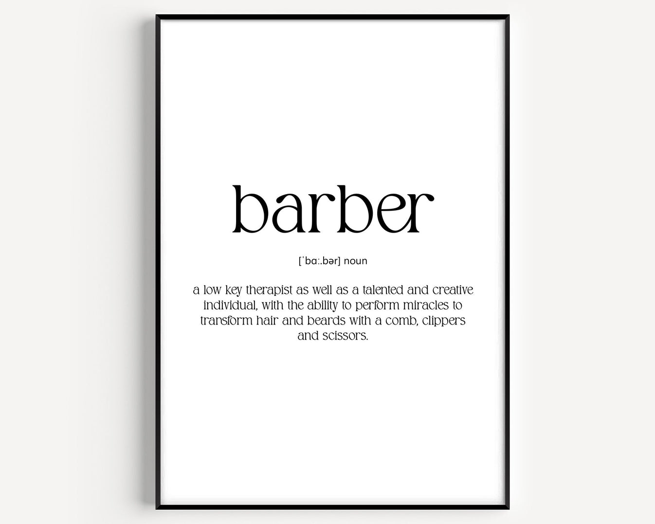 Barber Definition Print - Magic Posters