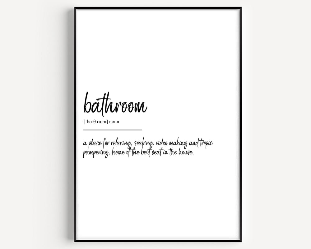 Bathroom Definition Print - Magic Posters