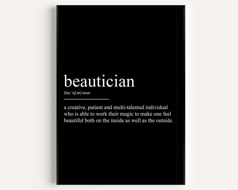 Beautician Definition Print - Magic Posters