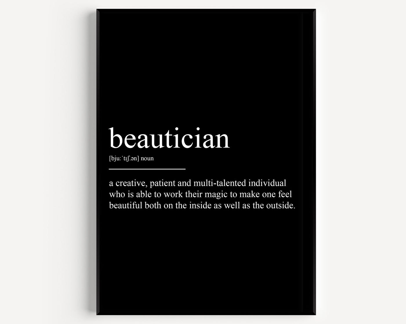 Beautician Definition Print - Magic Posters