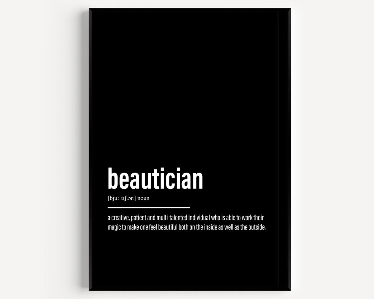 Beautician Definition Print - Magic Posters