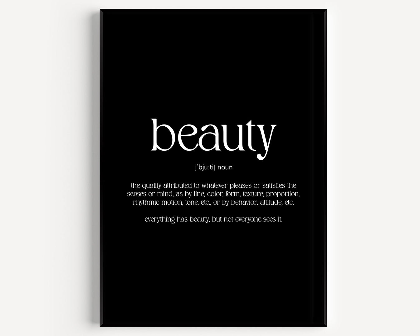 Beauty Definition Print - Magic Posters