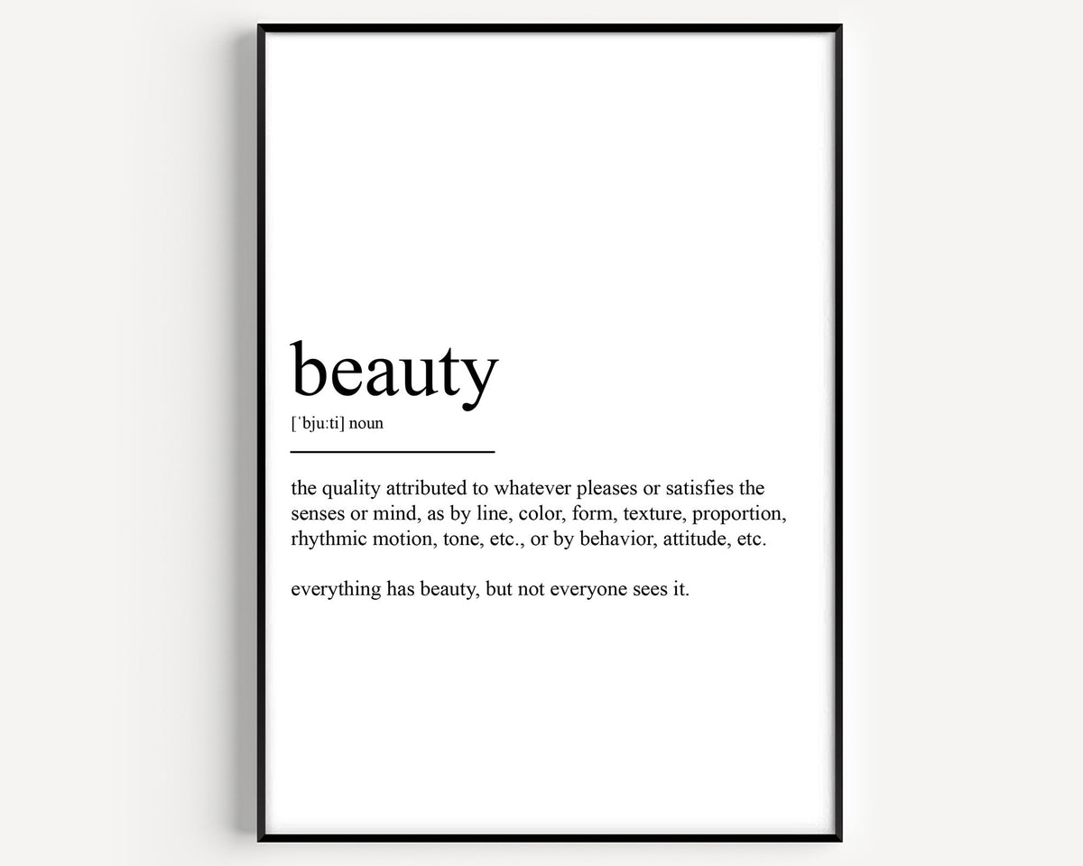Beauty Definition Print - Magic Posters