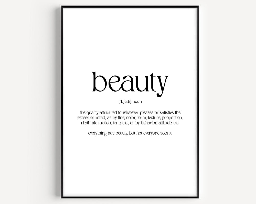 Beauty Definition Print - Magic Posters