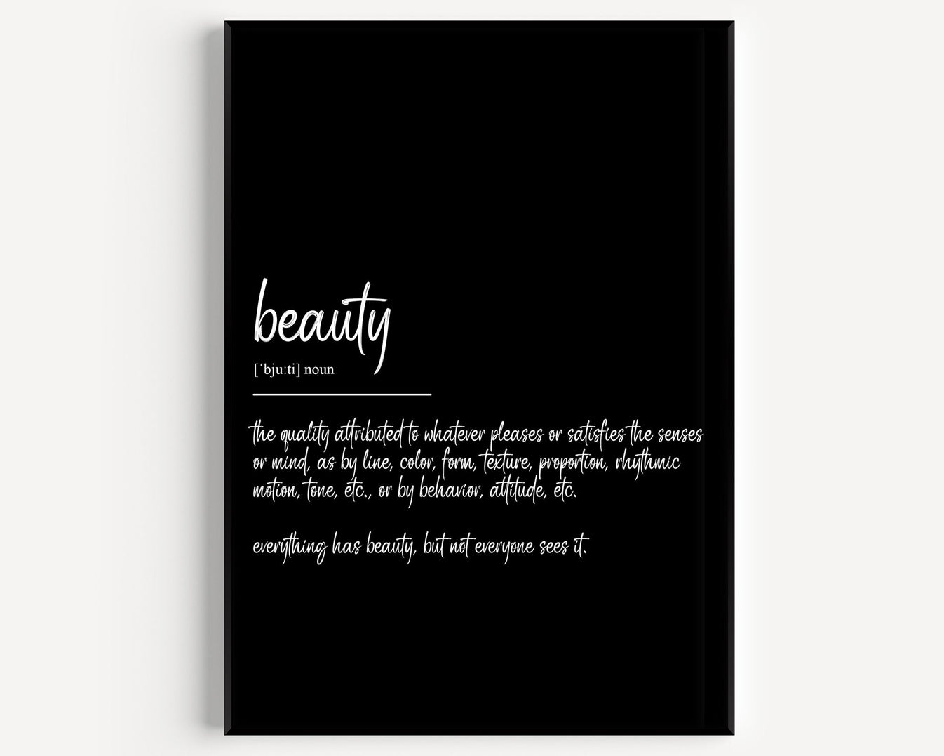 Beauty Definition Print - Magic Posters