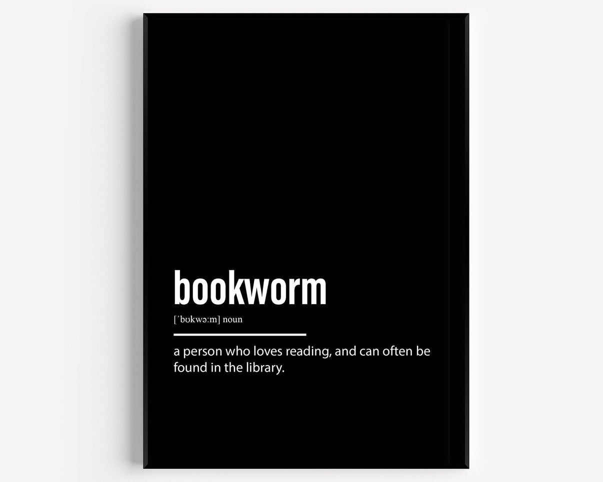 Bookworm Definition Print - Magic Posters