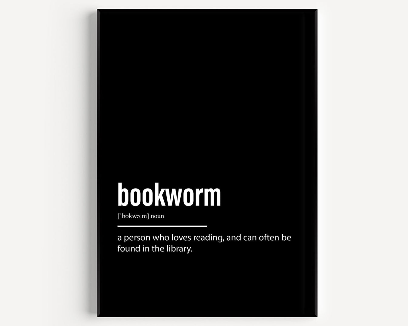 Bookworm Definition Print - Magic Posters