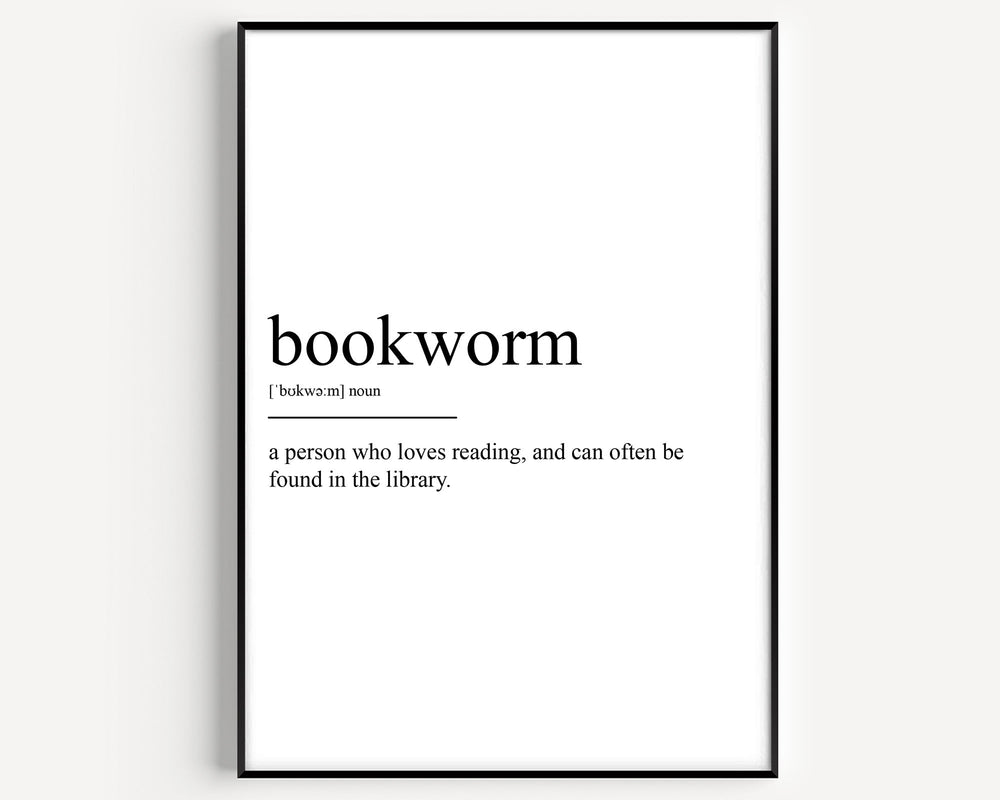 Bookworm Definition Print - Magic Posters