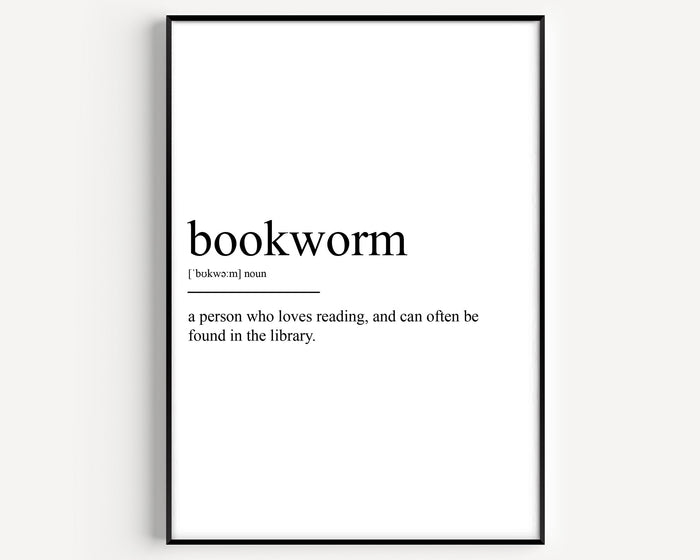 Bookworm Definition Print - Magic Posters
