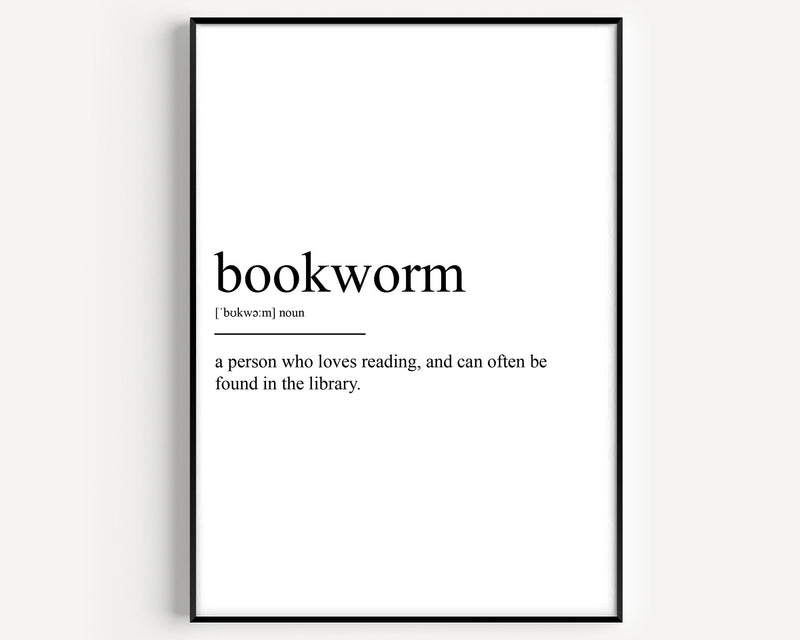 Bookworm Definition Print - Magic Posters