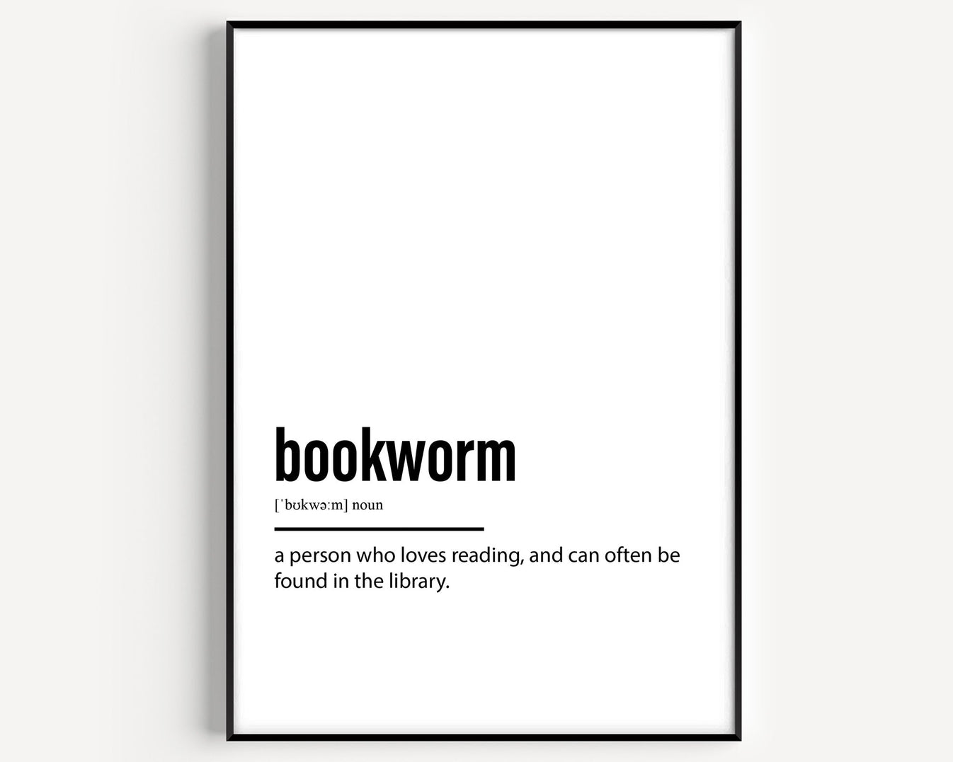 Bookworm Definition Print - Magic Posters