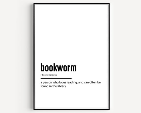 Bookworm Definition Print - Magic Posters
