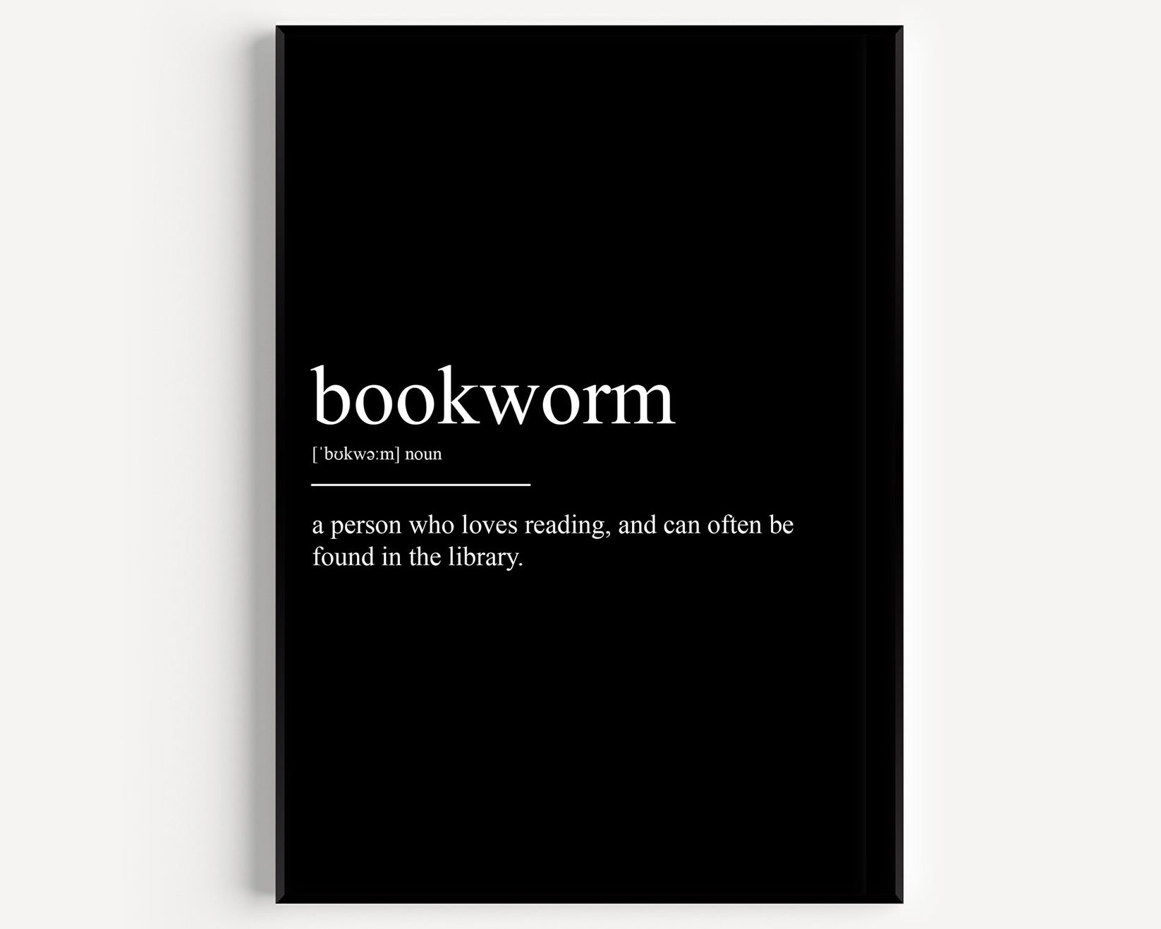 Bookworm Definition Print - Magic Posters