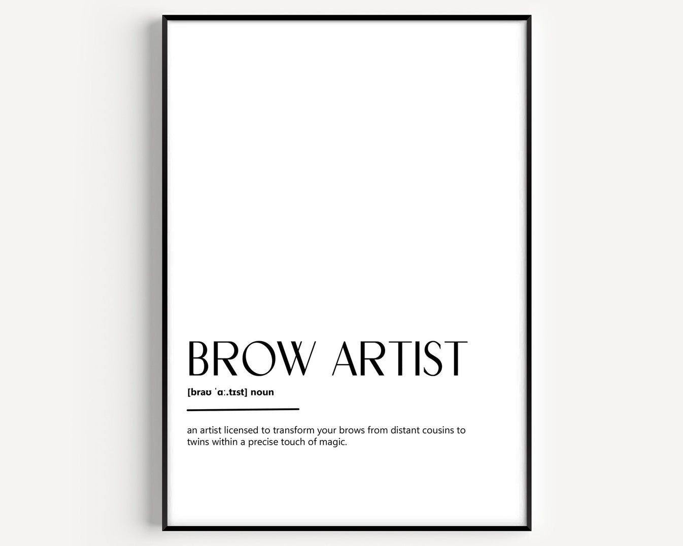 Brow Artist Definition Print - Magic Posters