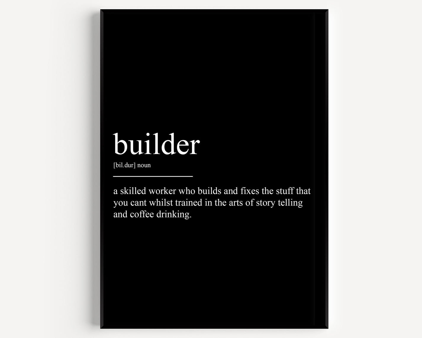 Builder Definition Print - Magic Posters
