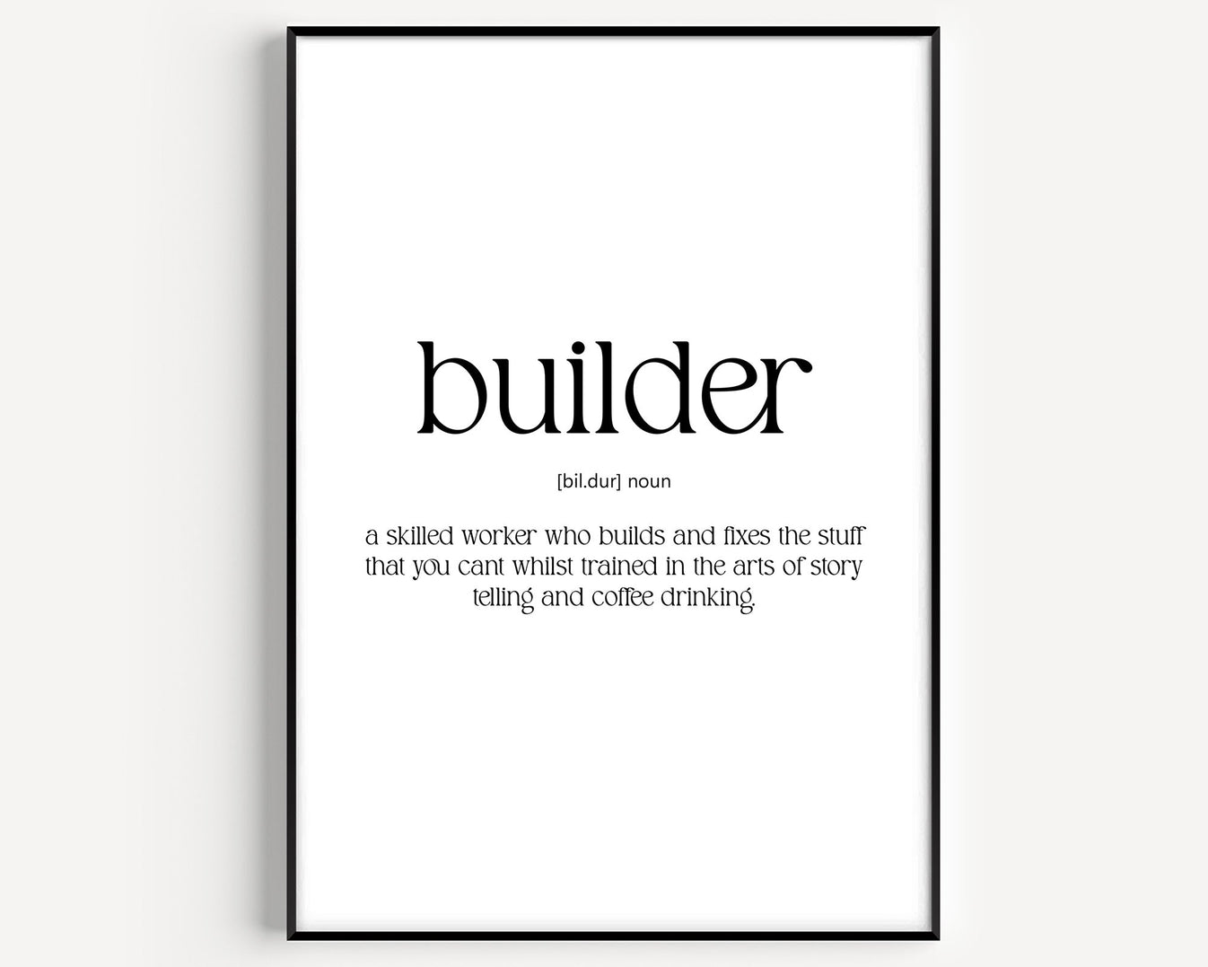 Builder Definition Print - Magic Posters