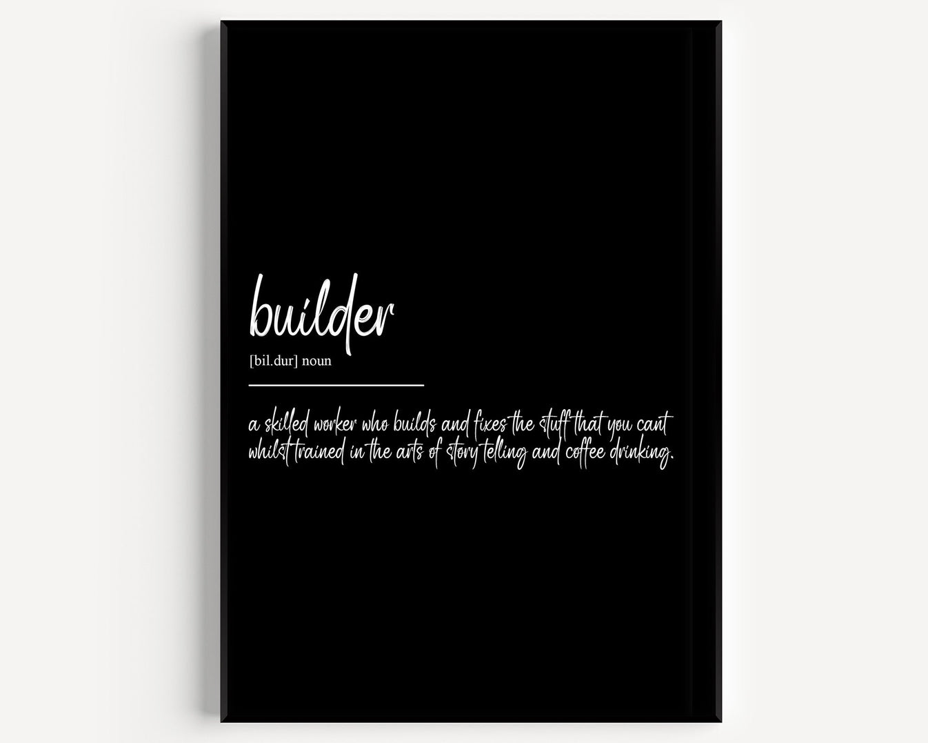 Builder Definition Print - Magic Posters