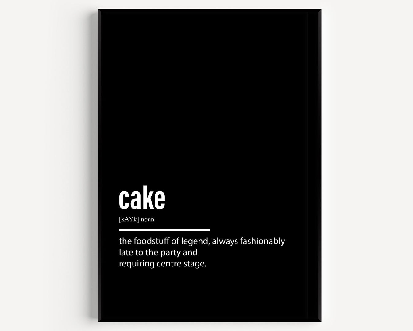 Cake Definition Print - Magic Posters