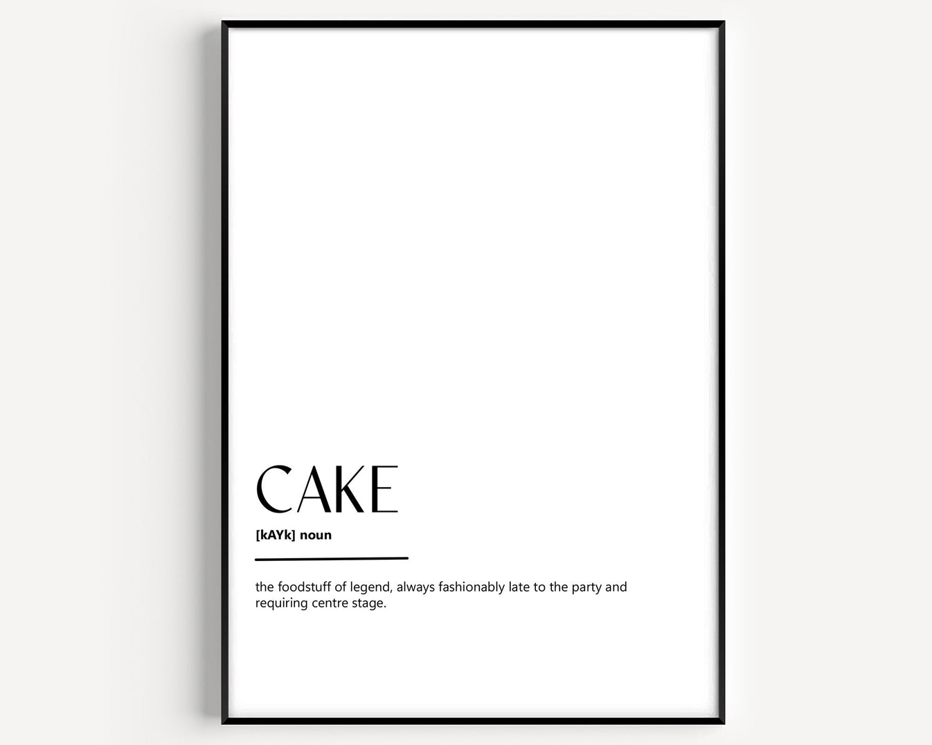 Cake Definition Print - Magic Posters