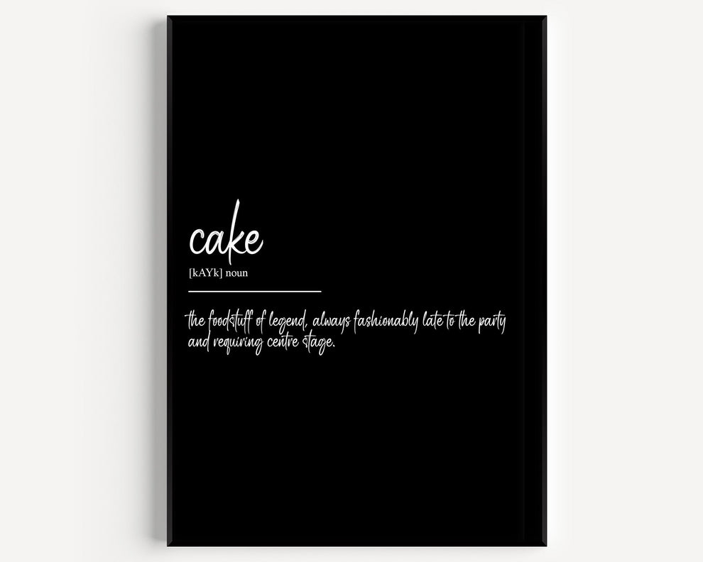 Cake Definition Print - Magic Posters
