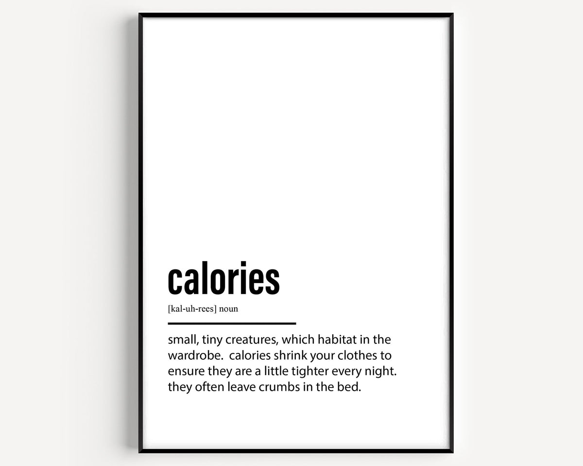 Calories Definition Print - Magic Posters