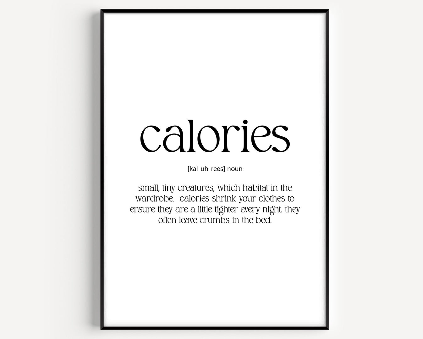 Calories Definition Print - Magic Posters