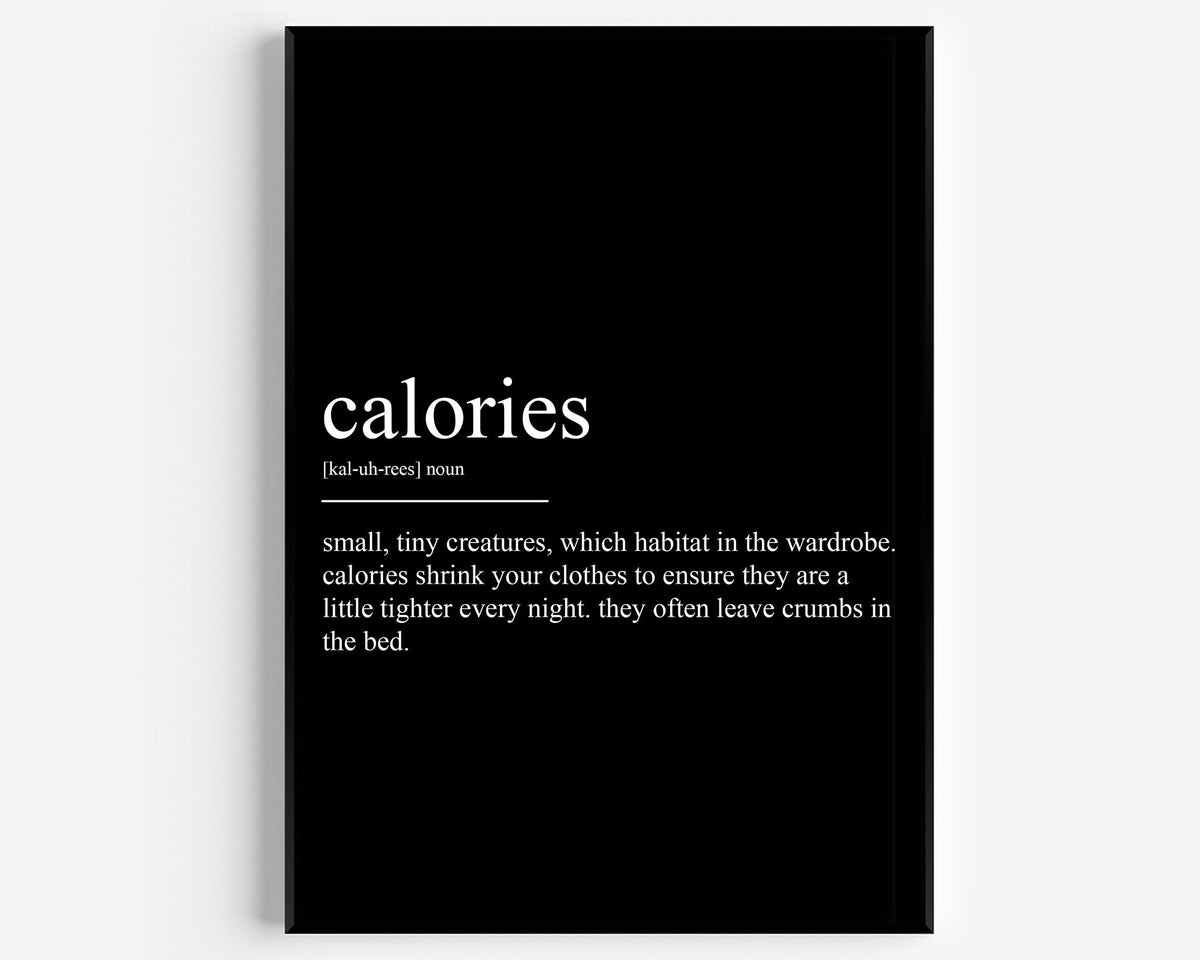 Calories Definition Print - Magic Posters