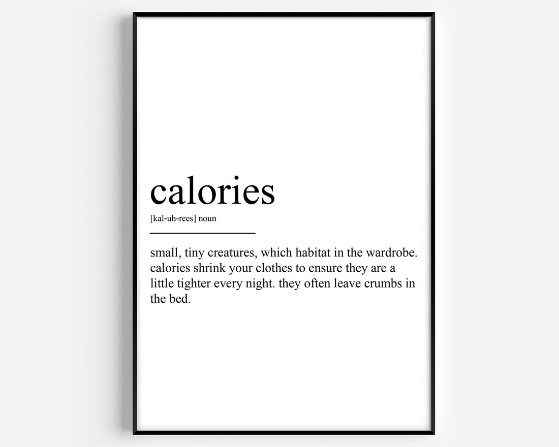 Calories Definition Print - Magic Posters