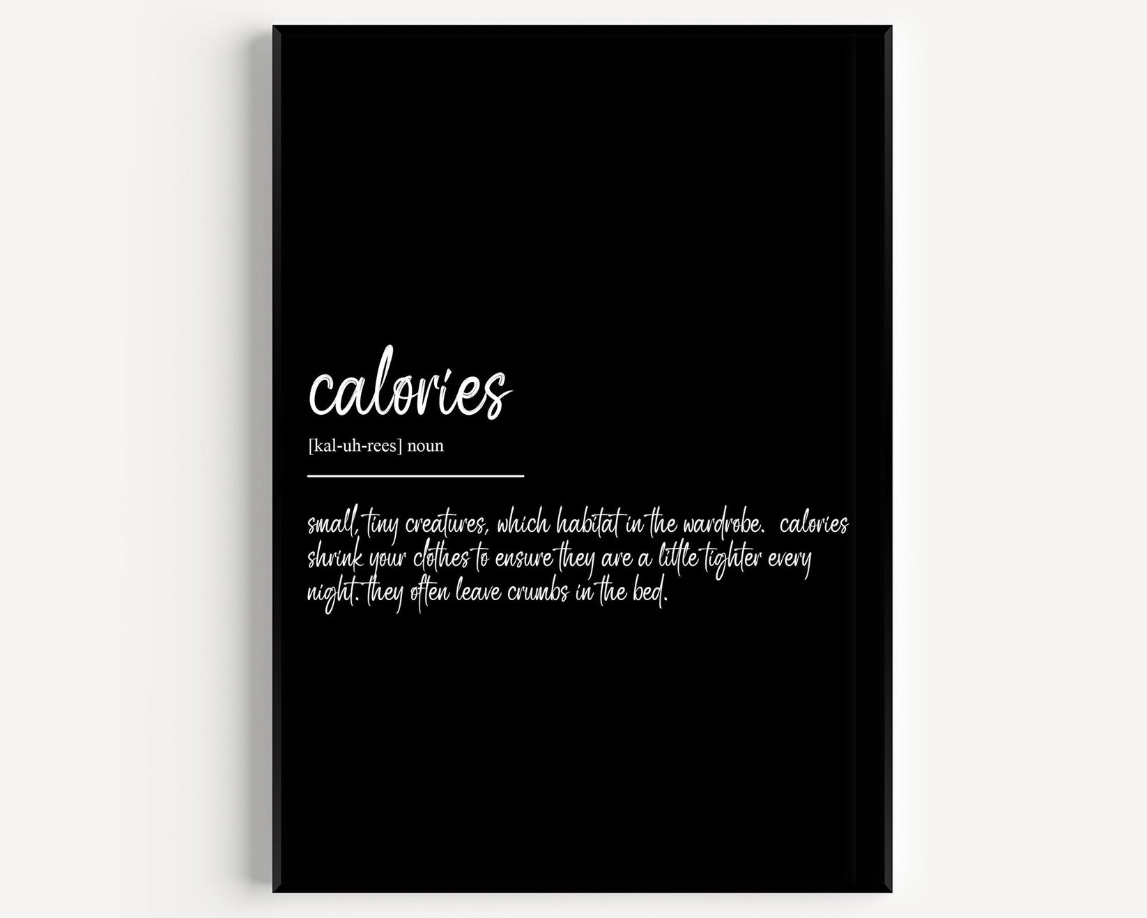 Calories Definition Print - Magic Posters