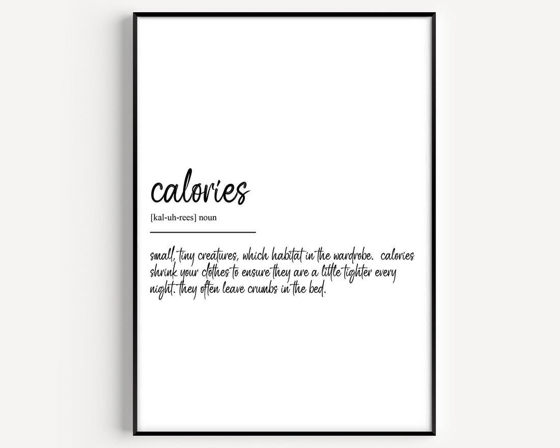 Calories Definition Print - Magic Posters