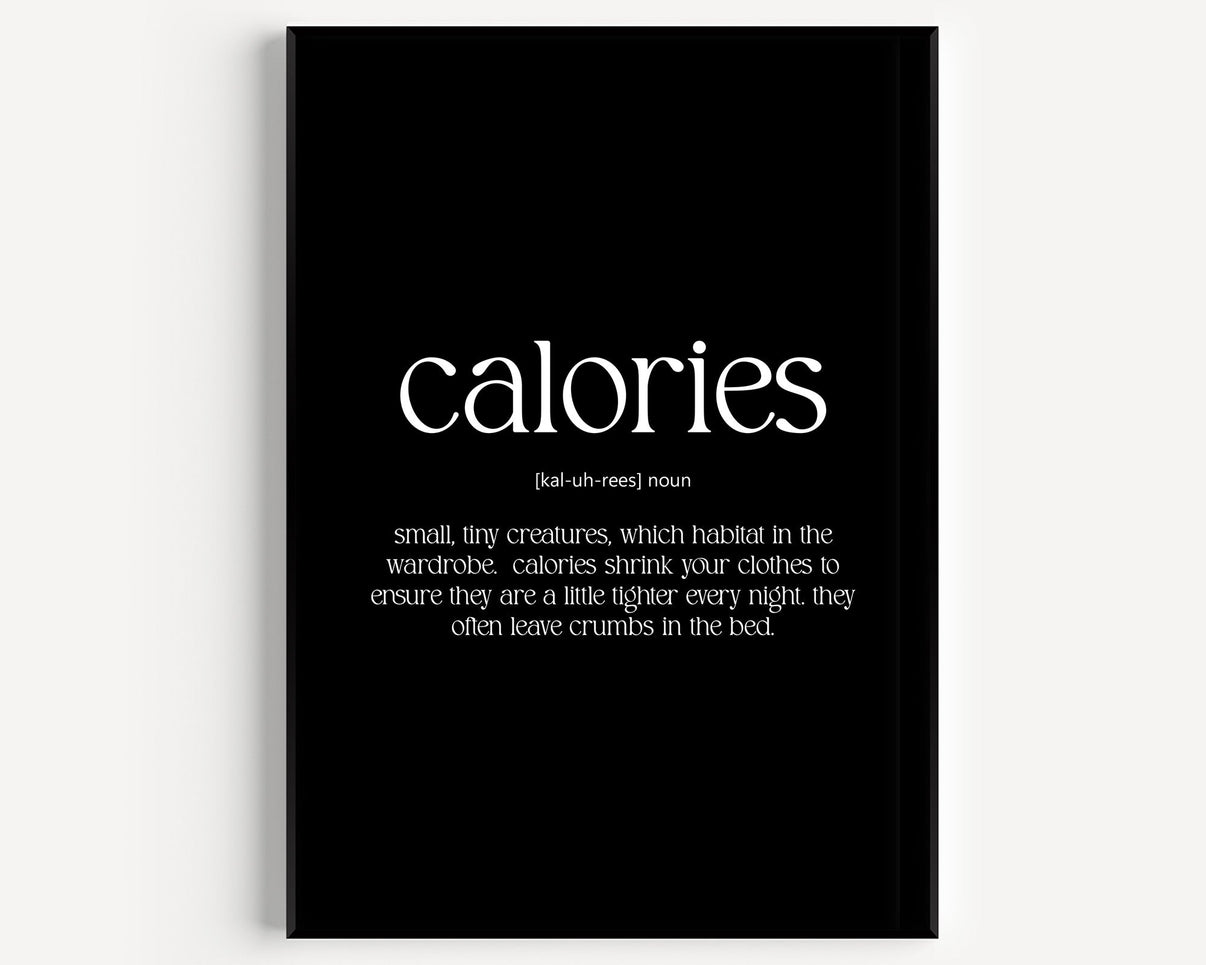 Calories Definition Print - Magic Posters