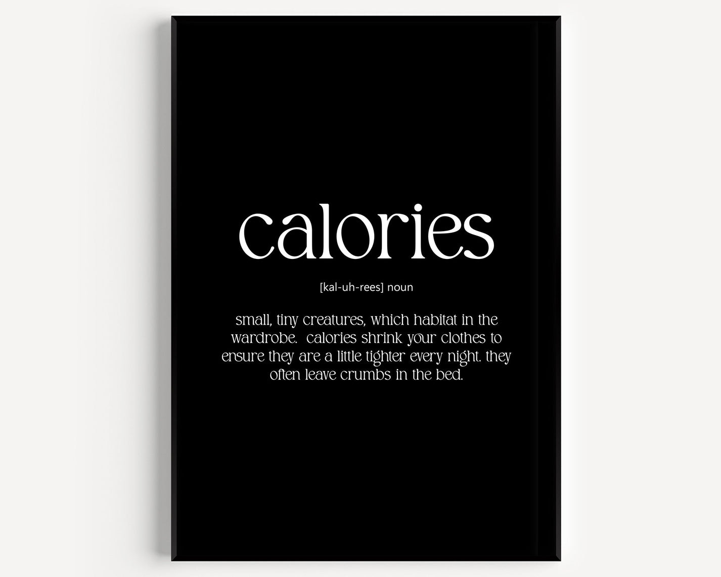 Calories Definition Print - Magic Posters