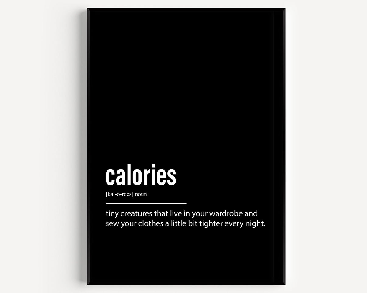 Calories Definition Print V2 - Magic Posters
