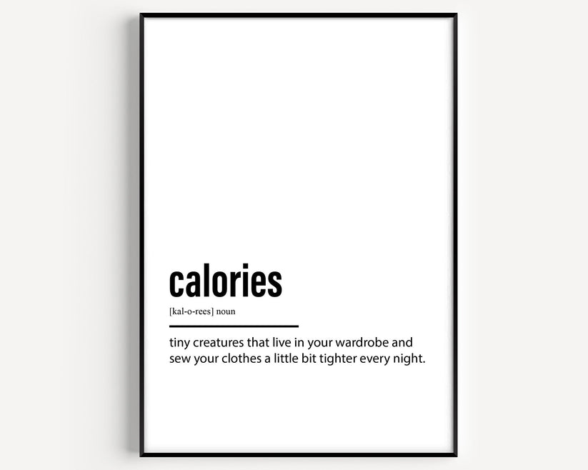 Calories Definition Print V2 - Magic Posters