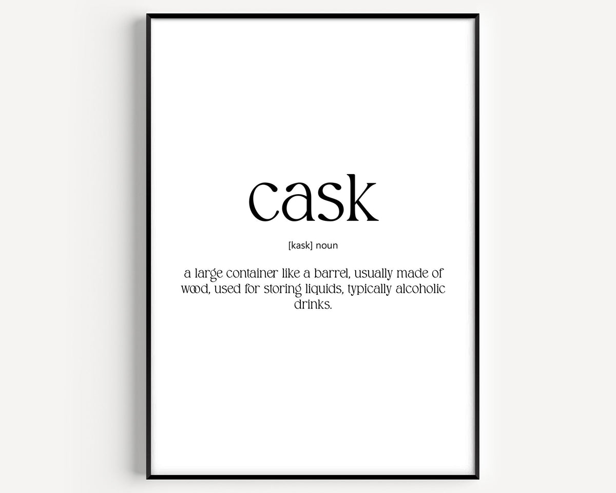 Cask Definition Print - Magic Posters
